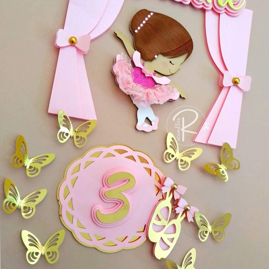 Arquivo De Corte Topo De Bolo Bailarina Recorttes