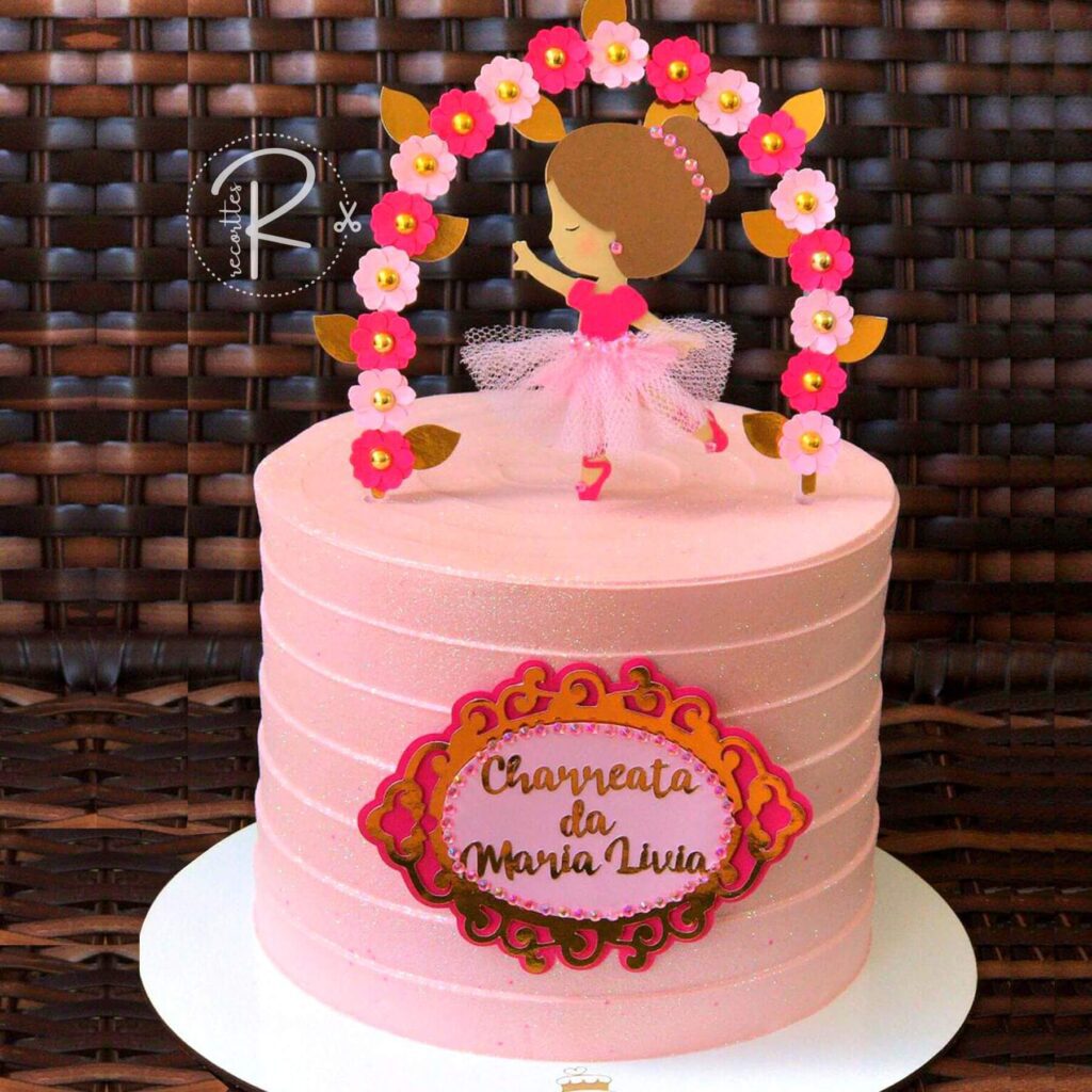 Arquivo De Corte Topo De Bolo Bailarina 2 Recorttes