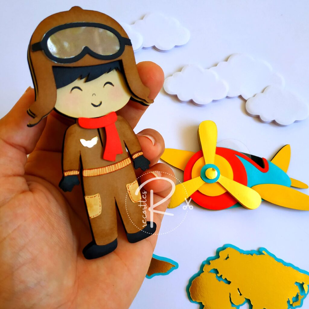 Arquivo De Corte Topo De Bolo Aviador Recorttes